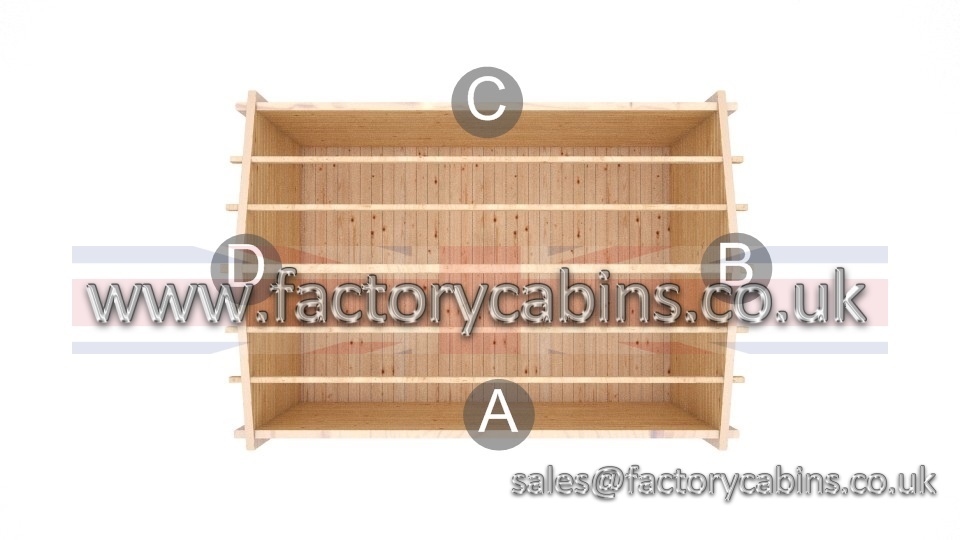 Factory Cabins Wolverton 4.2 m x 3.0 m - FCBR0032-2339 - Factory Log Cabins